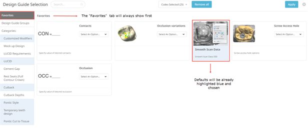 3Shape Design Service Platform - How to Add Design Guide Codes when ...