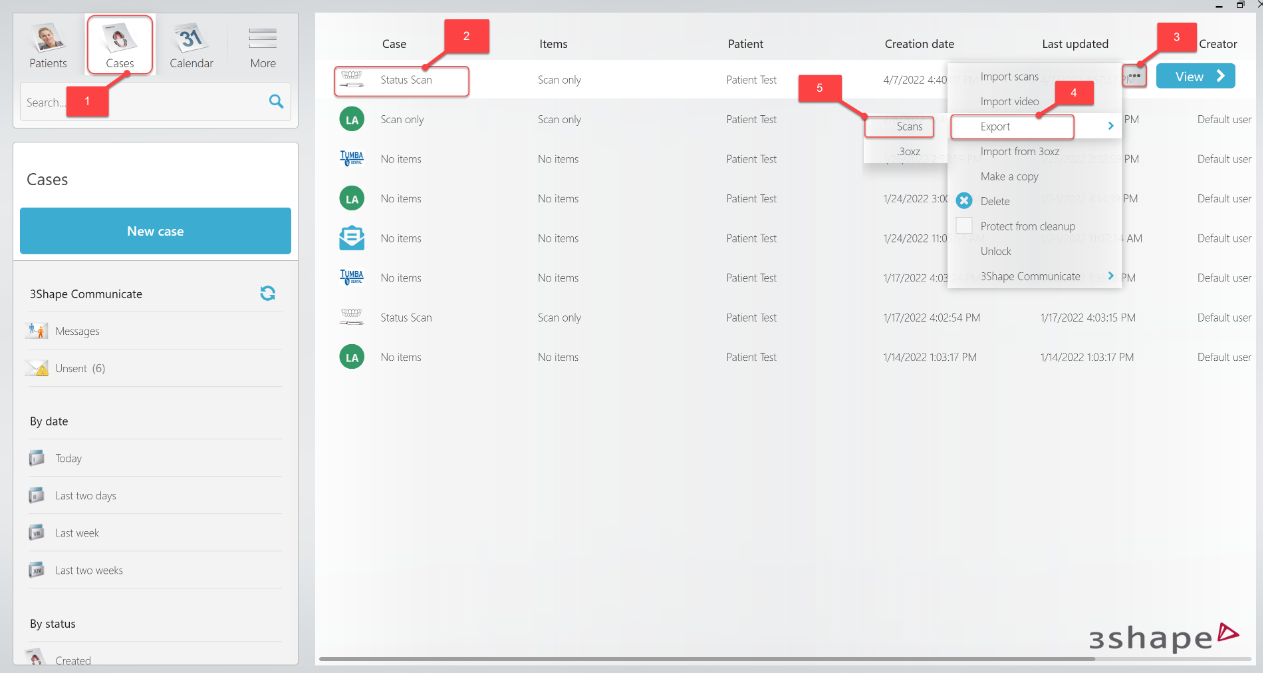 3Shape UNITE - How to export scans from Unite – 3Shape Design Services