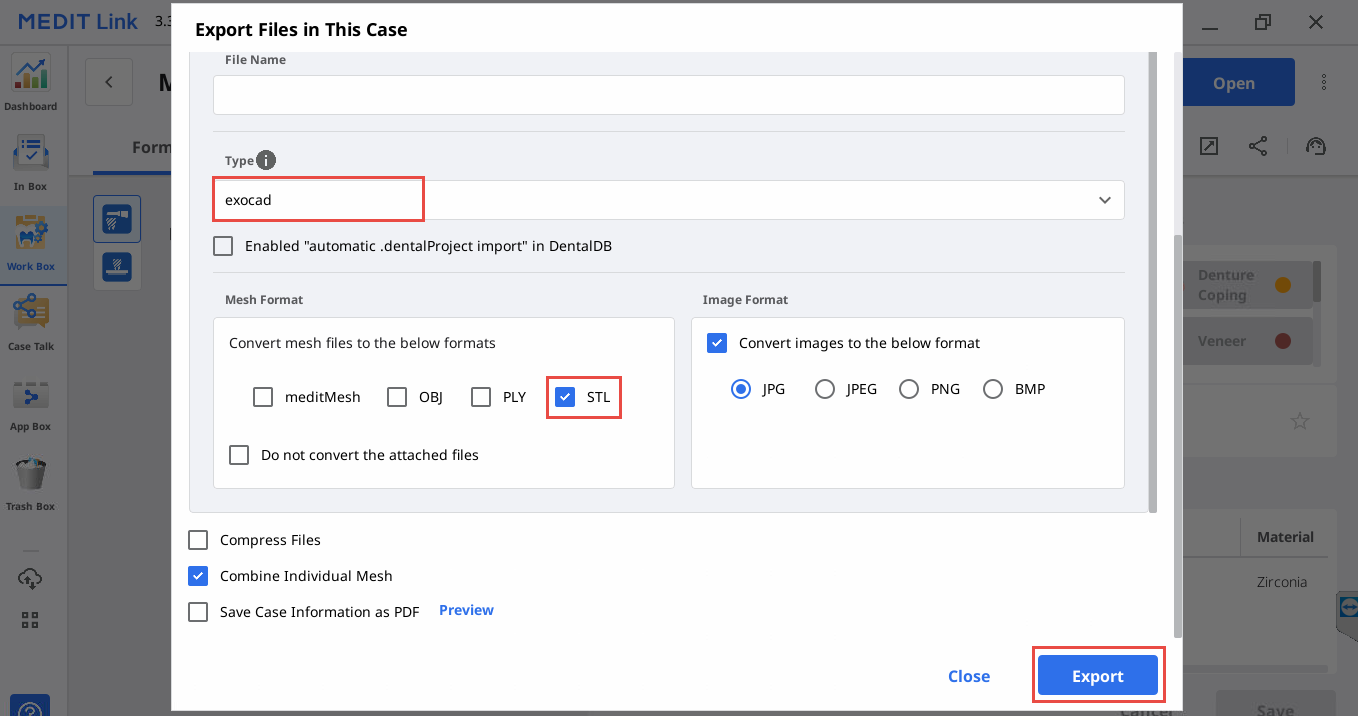 3Shape Automate - Medit Link - Export scan data – 3Shape Design Services