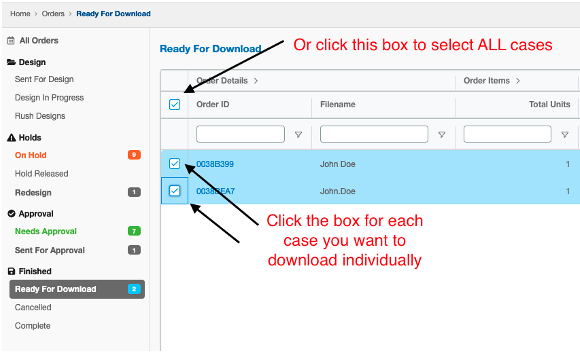 3Shape Design Service Platform - How to download a case – 3Shape Design ...