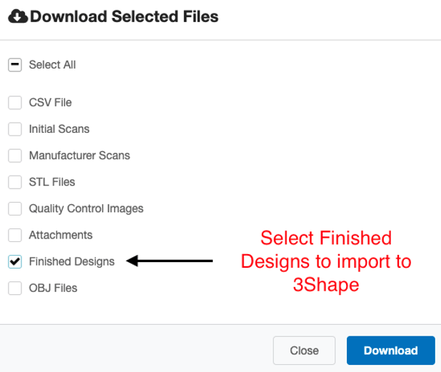 3Shape Design Service Platform - How to download a case – 3Shape Design ...