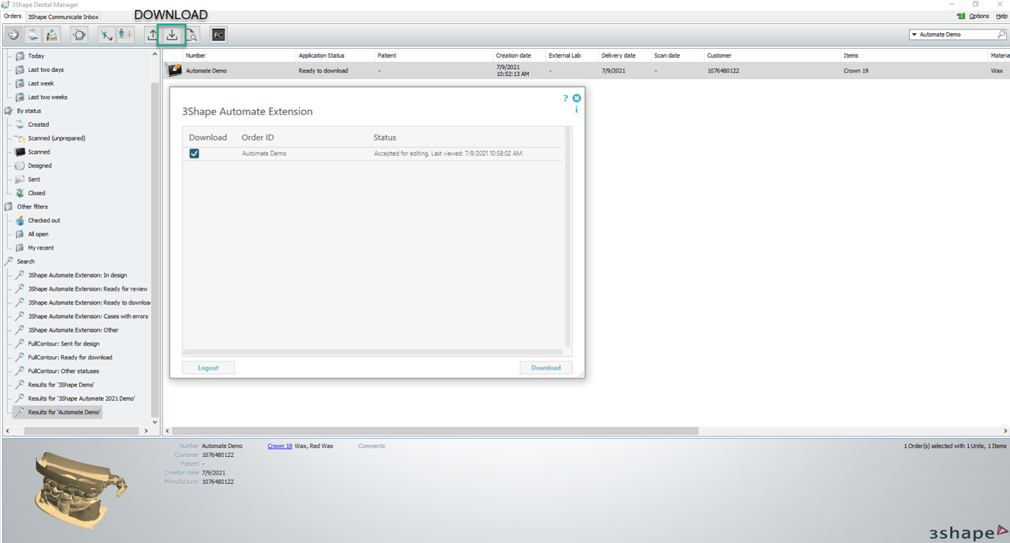 3Shape Automate - How to Upload, Download & Edit a 3Shape Automate ...